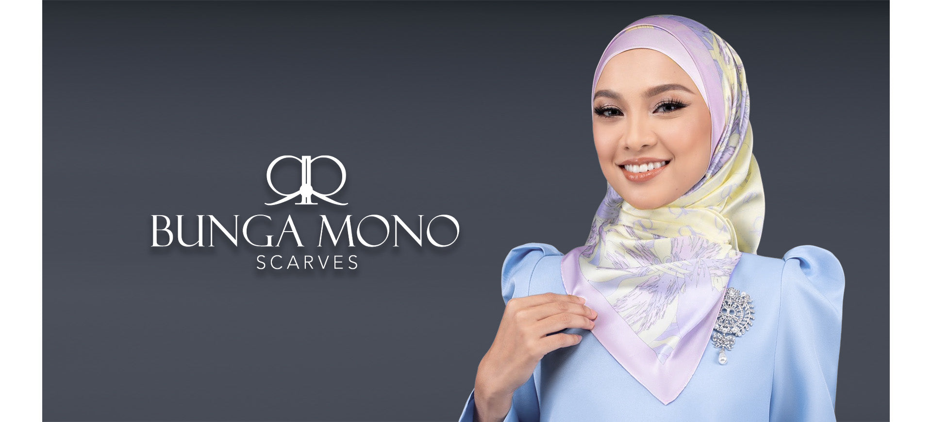 RR - Bunga Mono Scarves – RR by RIZMAN RUZAINI